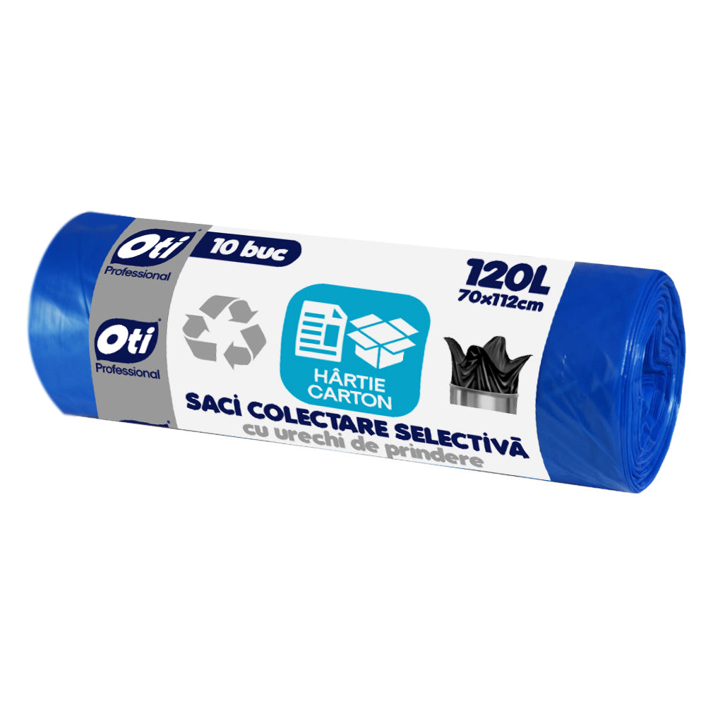 Saci colectare selectiva Hartie/Carton, cu urechi de prindere, 120L, 1 ...